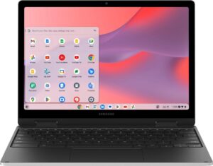 samsung galaxy chromebook 2 360 12.4"" intel celeron 128gb 2-in-1 touch screen laptop - silver (renewed), xe520qea-kb1us