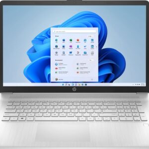 HP Newest 17.3" FHD Laptop, AMD Ryzen 5 5500U, 6-Core up to 4.0GHz, 32GB RAM, 2TB NVMe SSD, USB-C, Numeric Keypad, Fingerprint, HDMI, Webcam, WiFi, Win 10S or Win 11S, Bundle with JAWFOAL