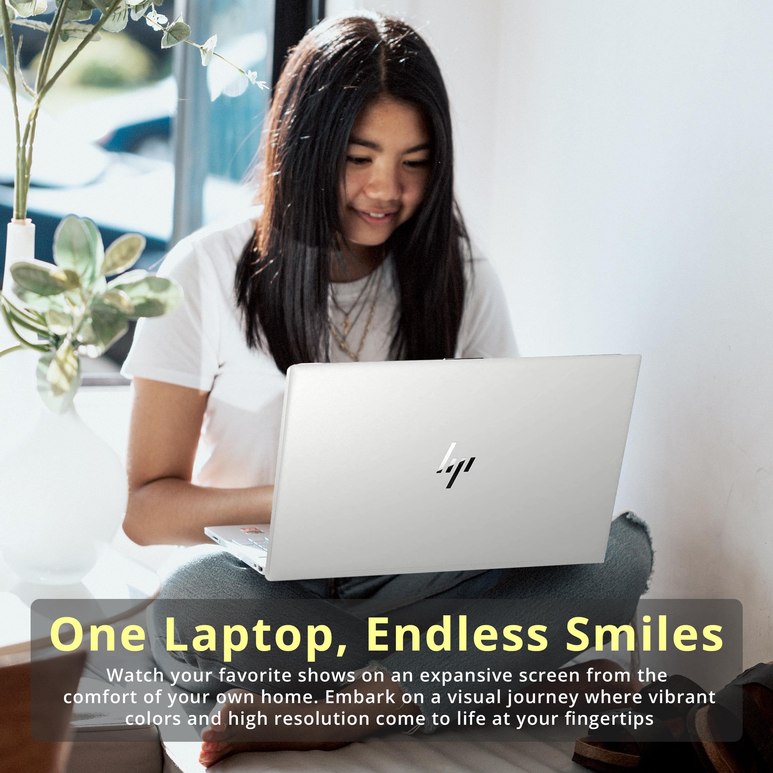 HP Envy 17.3” FHD (1920 x 1080) Laptop, Intel Core i7-1260P, 16GB RAM, 1TB PCIe SSD, Band & Olufsen Audio, HD Webcam, Wi-Fi 6E, Bluetooth, Silver, Windows 11 Pro, 32GB Hotface USB Card (Renewed)