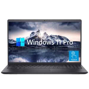 dell touchscreen 15.6" inspiron business laptop with windows 11 pro, full hd ips display, intel quad core i5 processor, 20gb ram, 1tb ssd, hdmi, webcam, black