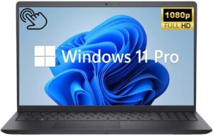 dell inspiron 3511 windows 11 pro touchscreen laptop, 15.6” full hd display, intel quad core i5-1135g7, 16gb ddr4 ram, 256gb ssd + 1tb hdd, intel iris xe graphics, webcam hdmi, wi-fi, bluetooth, black