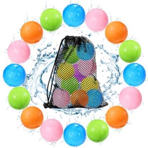 tlitlimom reusable water splash balloon, 1 count, outdoor, unisex, suitable for swimming pool, beach, park, yard, no clean hassle, easy to fill, mesh bag included, unique design