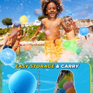 SOPPYCID Reusable Magnetic Water Balloons 15 Pcs, Water Bomb Self-sealing Quick Fill, Summer Outdoor Water Toys for Girls Boys Ages 3+, Outdoor Activities Water Fights, Summer Party, Beach Toys