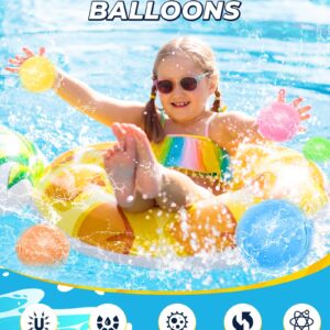 SOPPYCID Reusable Magnetic Water Balloons 15 Pcs, Water Bomb Self-sealing Quick Fill, Summer Outdoor Water Toys for Girls Boys Ages 3+, Outdoor Activities Water Fights, Summer Party, Beach Toys