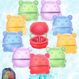 12Pcs Reusable Water Balloons, Latex-Free Silicone Water Bomb Summer Fun Outdoor Toys, Pool Beach Toys for Kids Adults