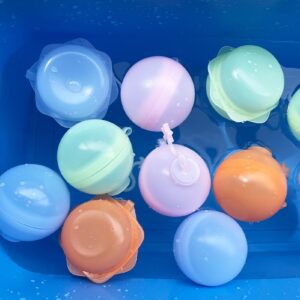 Grebest Reusable Water Balloons,Summer Outdoor Pool Beach Water Fighting Ball Games Toy-Self-Sealing Quick Fill Water Bombs Balls for Kids Adults Pink C 2.36