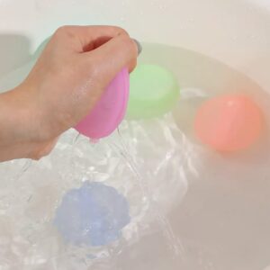 12-Pack Multicolor KODA Reusable Water Balloons: Refillable Summer Water Toys Quick Fill Self-Sealing Soft Silicone Ballons for Water Fights & Bunch of Balloon Water Games Outside for Kids Ages 3-12!