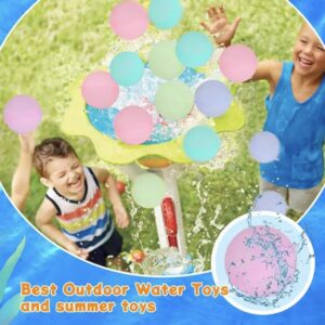 12-Pack Multicolor KODA Reusable Water Balloons: Refillable Summer Water Toys Quick Fill Self-Sealing Soft Silicone Ballons for Water Fights & Bunch of Balloon Water Games Outside for Kids Ages 3-12!