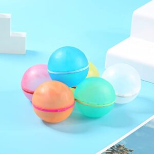 Reusable Water Balloons,Multicolor Water Balls,Quick Fill Self Sealing Water Bombs Balloons,Yard Games,Water Fight Waterfall Ball Toys (6 PCS)