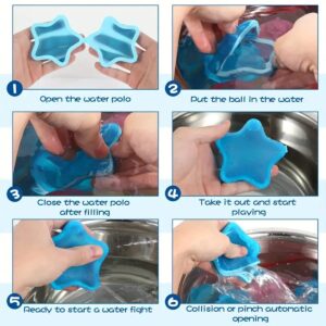 Reusable Water Balloons Quick Fill,Self Sealing Waterfall Water Balls for Kids,Water Bomb Splash Balls for Swimming Pool,Rapid Filling Easy Tying Water Balloon (Poop/6pcs)