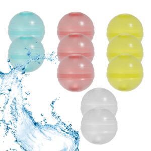 glowing reusable water balloons for kids, self sealing easy quick fill water balloons, refillable water balloons summer outdoor toys for boys girls, outdoor water game toys, rgb glow in the dark