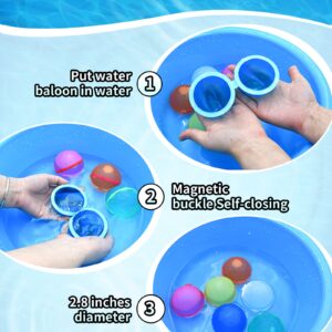 SOPPYCID Tonoviviy Tonoviviy Water Bomb Balloons Reusable, Self-cleaning Refillable Water Balloons for Kids and Adults(4pcs)