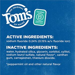 Tom's of Maine Natural Luminous White Toothpaste with Fluoride, Clean Mint, 4.7 oz. (Packaging May Vary)