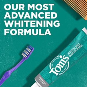 Tom's of Maine Natural Luminous White Toothpaste with Fluoride, Clean Mint, 4.7 oz. (Packaging May Vary)