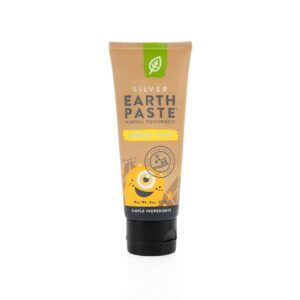 redmond earthpaste with silver - natural non-fluoride toothpaste, 4 ounce tube (lemon twist)