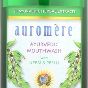 Auromere Ayurvedic Mouthwash, Fluoride Free, Alcohol Free, 16 Fluid Ounce (Pack of 3)