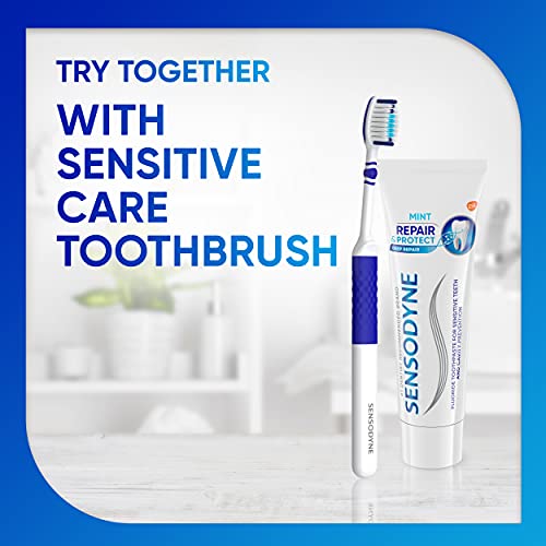 Sensodyne Repair and Protect Mint Toothpaste, Toothpaste for Sensitive Teeth and Cavity Prevention, 3.4 oz