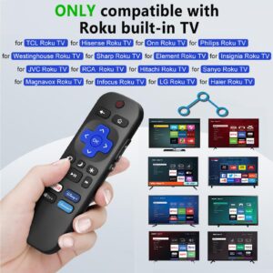 (Pack of 2) Replacement for Roku TV Remote Control - Only for Roku TV, Universal for Onn Roku/TCL Roku/Hisense Roku/Philips Roku/Element Roku TV (Not for Stick or Box)