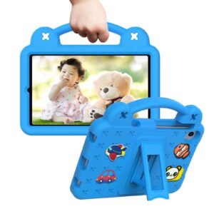 tading for tcl tab 8 le case for kids, children friendly diy cartoon eva foam protective handle stand cover for tcl tab 8 le (model: 9137w)/ tcl tab 8 wifi (model: 9132x) - light blue