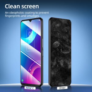 NEW'C [3 Pack] Designed for TCL 30 5G/TCL 30/TCL 30 Plus Screen Protector Tempered Glass, Bubble Free, Ultra Resistant