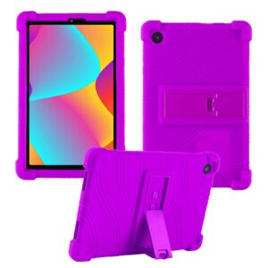 hminsen case for tcl tab 8 plus 9138s/tcl tab 8 le 9137w/tcl tab 8 wifi 9132x tablet case, kids friendly silicone adjustable stand cover for tcl tab 8 le/tab 8 wifi/tab 8v tablet (purple)