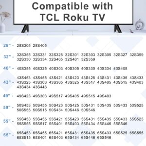 [Upgraded Version] TV Base Stand for TCL 28" 32" 40" 43" 49" 50" 55" 65 inch Roku TV Legs, TV Legs for TCL Roku TV Stand Legs with Screws Set