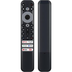 Replacement Google Voice Remote Control for TCL Android TV Mini-LED QLED 4K UHD Smart TV with 6 Shortcut Buttons Netflix, Prime Video, YouTube, Guard, Media and TCL Channel