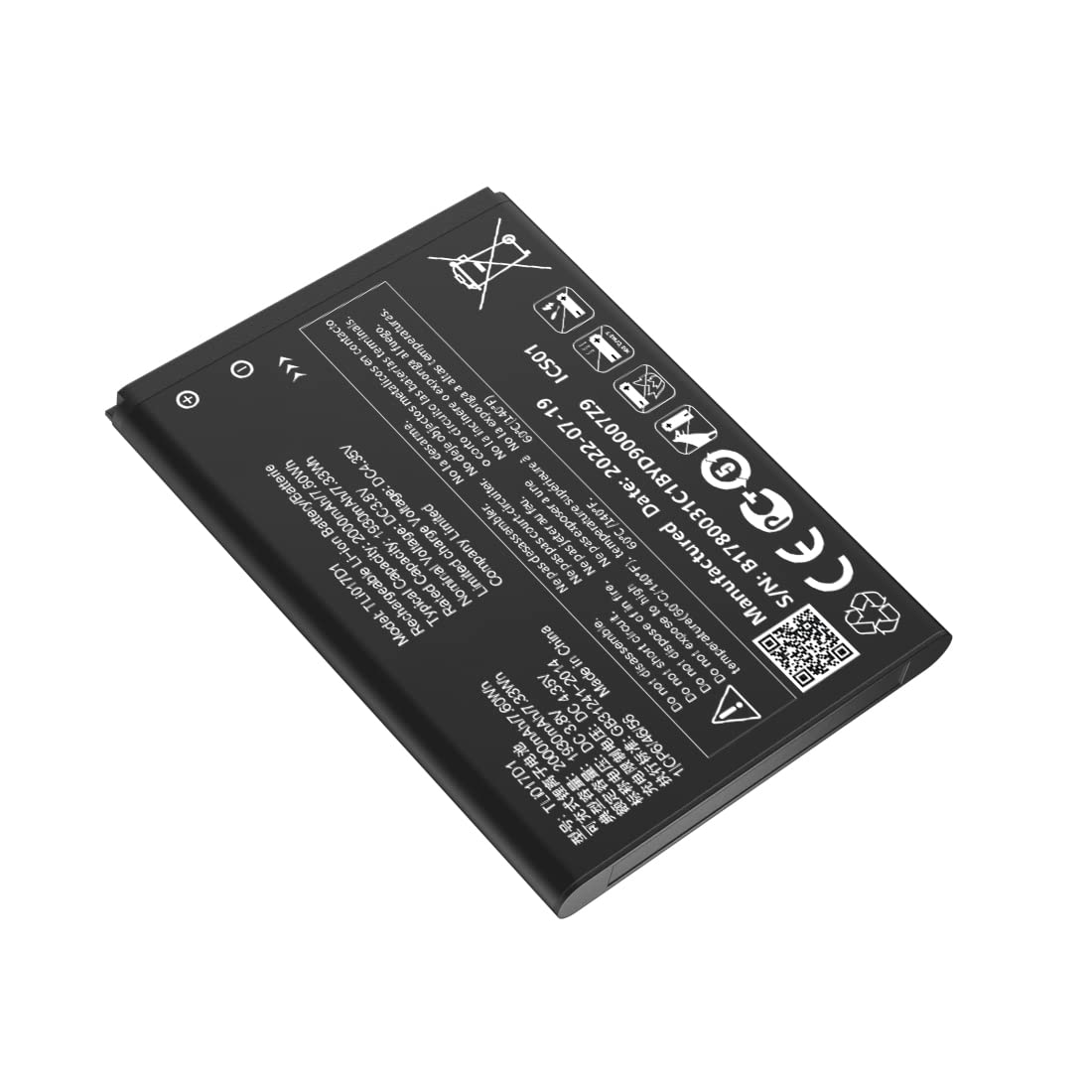 Soseieiu TLi017D1 Battery,(𝟮𝟬𝟮𝟰 𝗡𝗲𝘄 𝗨𝗽𝗴𝗿𝗮𝗱𝗲𝗱) Replacement Battery for TCL Flip Pro VZW-TCL-4056W/4056S Phone 2000mAh 3.85V/7.6Wh