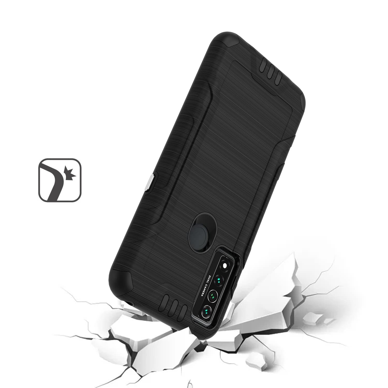 HRWireless Compatible for Alcatel TCL 4X 5G (T601DL)/ TCL 20 A 5G CaseSeries with Premium Original Minimalistic Design for Shock Absorption, Accidental Drops, Scratches, Heavy Duty Cover