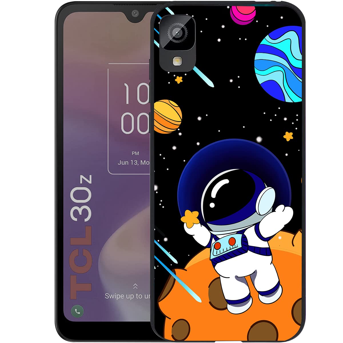 Bestrella Case for TCL 30Z Phone Case TCL 30 Z Shockproof Full Body Protection Case (Astronaut)