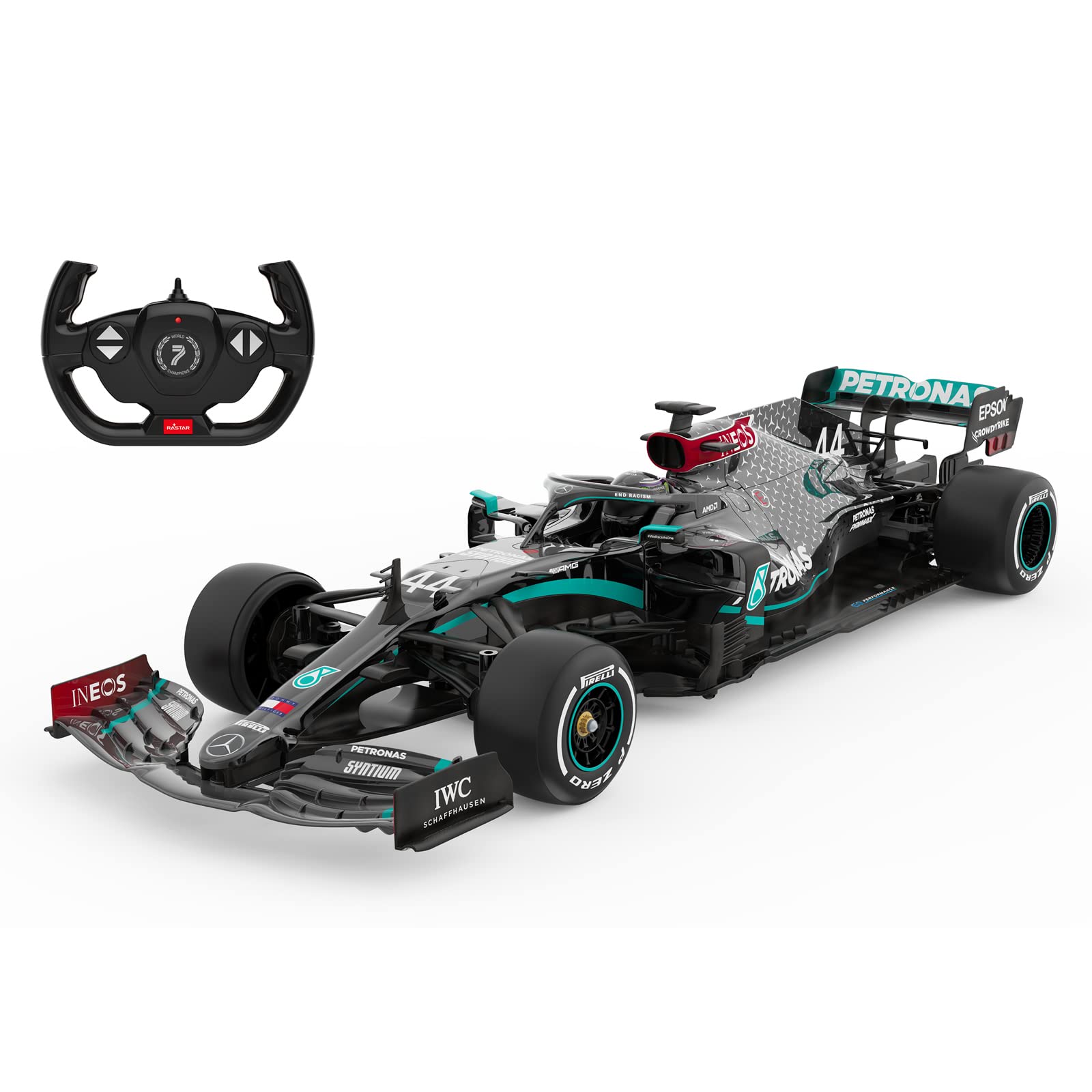 RASTAR 98400 1/12 Mercedes RC Car - Officially Licensed Mercedes-AMG F1 Remote Control Car for Play and Display - Ideal Gift for Kids - Black