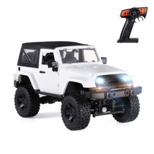 goolrc f1 rc car, 1/14 scale 2.4ghz remote control car, 4wd 30km/h high speed racing car, all terrains off road rc monster vehicle truck crawler with led light for kids and adults (white hardtop)