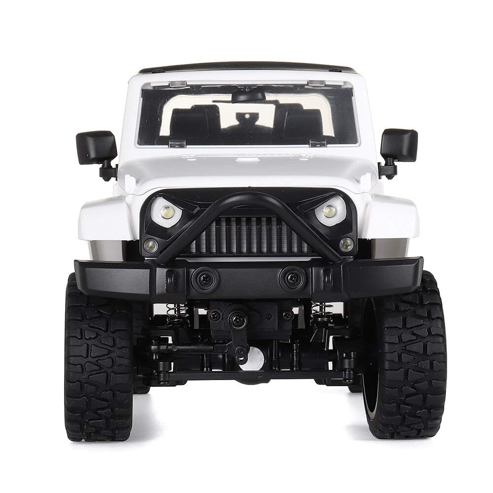 GoolRC f1 rc car, 1/14 Scale 2.4ghz Remote Control car, 4wd 30km/h high Speed Racing car, All terrains Off Road rc Monster Vehicle Truck Crawler with led Light for Kids and Adults (White Hardtop)