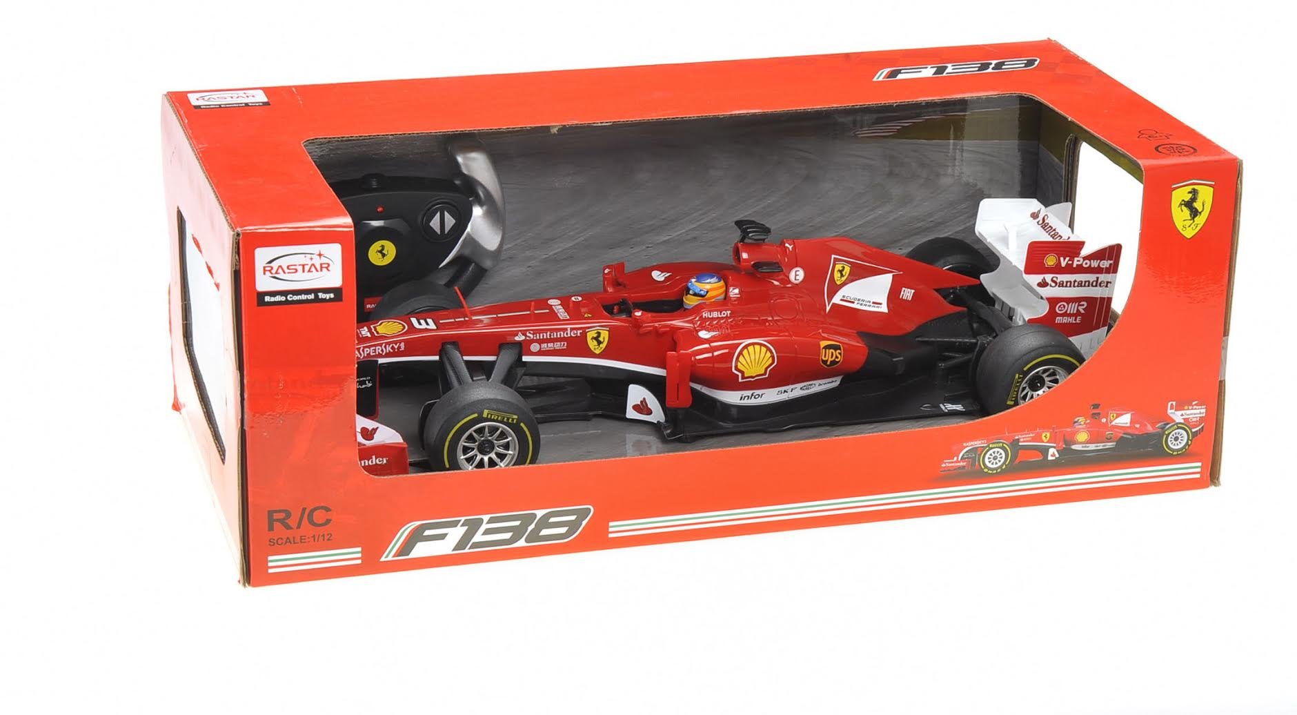 Adams Toy Heaven 1:12 Scale Formula One F1 RTR Official Licensed Model Ferrari Fast Electric RC Car Full Function