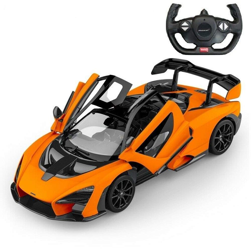 RASTAR RC Car | 1/14 2.4Ghz Scale Mclaren Senna Radio Remote Control R/C Toy Car Model Vehicle for Boys Kids, Orange