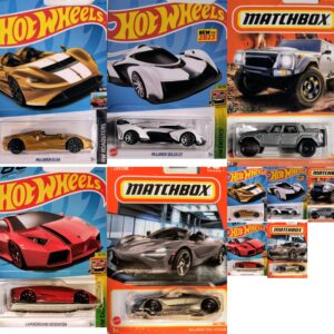 Hot Wheels Matchbox Lamborghini and McLaren 5 Car Bundle Set Version 2