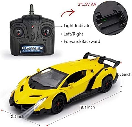 Officially Licensed Remote Control Cars Lambo Sport Racing Hobby Toy Car RC Car Model Vehicle Gift for Toddlers Boys and Girls 866-2425YW