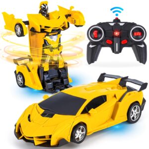 refasy kids toys for boy girl age 5-7,deformation robot car toys for children remote control transforming robot cars for kids 8-13 year old best birthday xmas gift for boys rc racing car toys for kid