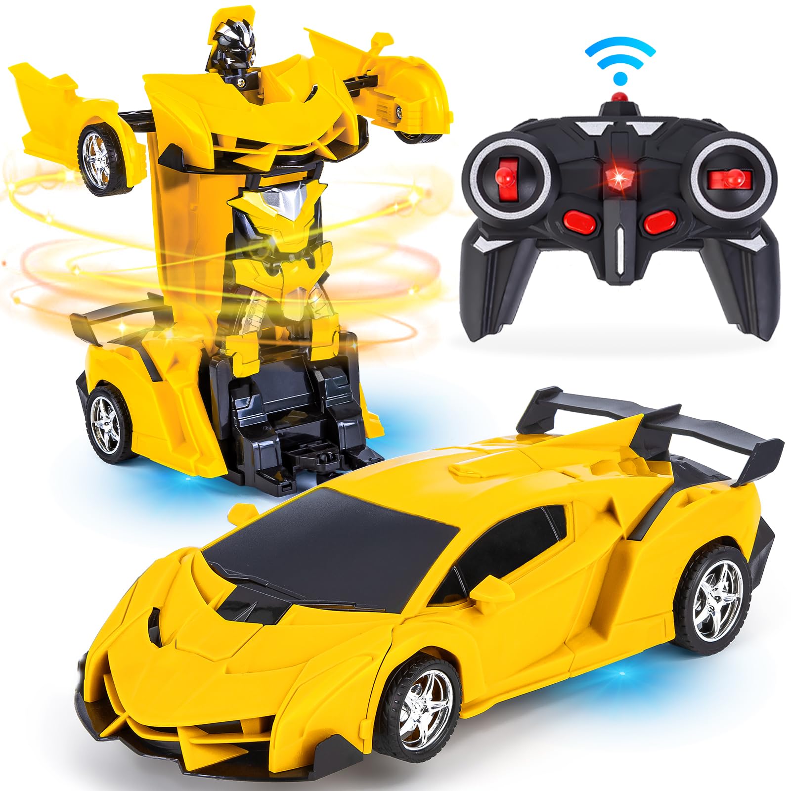 Refasy Kids Toys for Boy Girl Age 5-7,Deformation Robot Car Toys for Children Remote Control Transforming Robot Cars for Kids 8-13 Year Old Best Birthday Xmas Gift for Boys RC Racing Car Toys for Kid