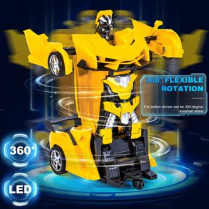 Refasy Kids Toys for Boy Girl Age 5-7,Deformation Robot Car Toys for Children Remote Control Transforming Robot Cars for Kids 8-13 Year Old Best Birthday Xmas Gift for Boys RC Racing Car Toys for Kid