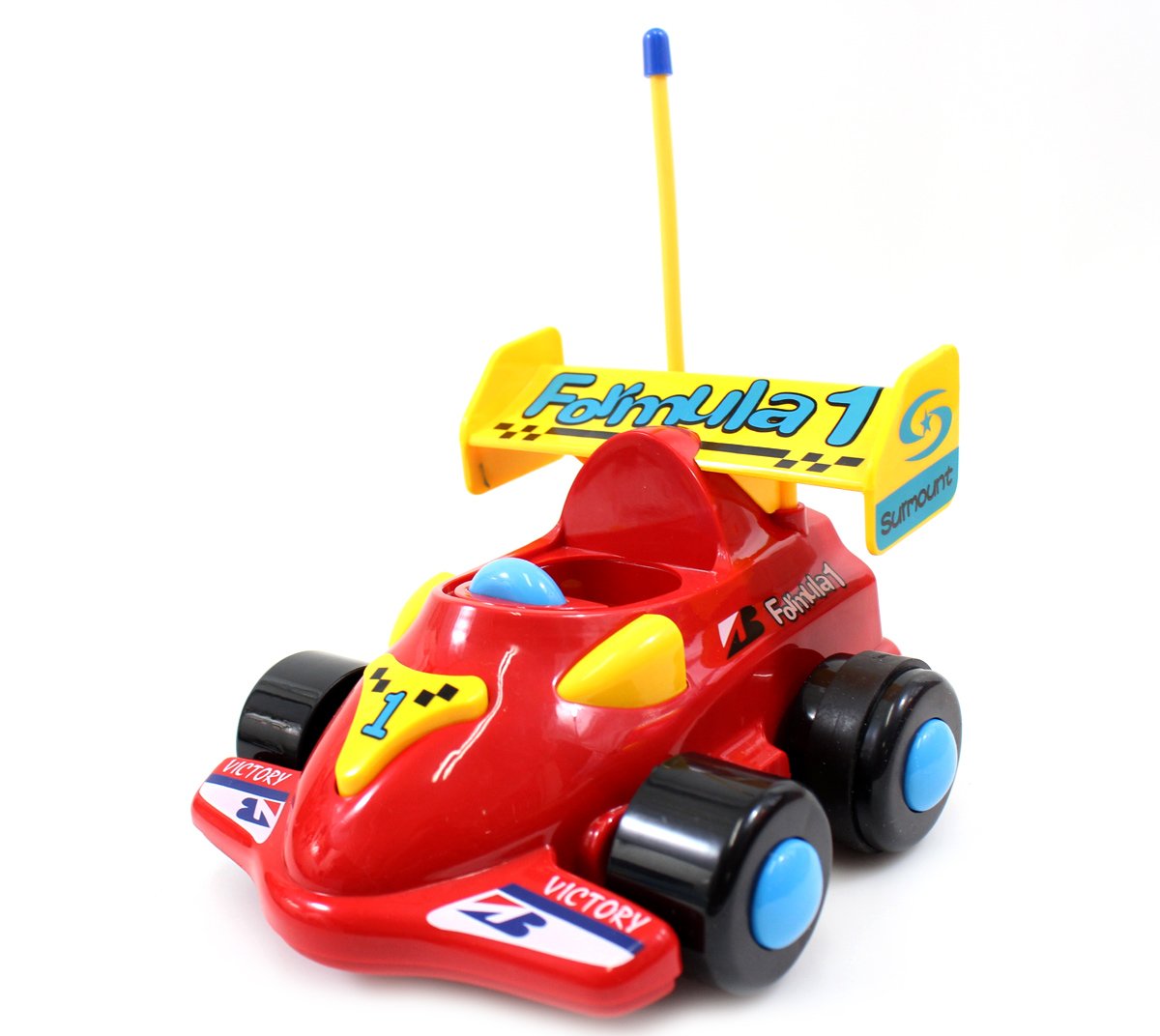 PowerTRC RC Remote Control Formula Racing Car with Racing Driver Action Figure for Boys & Girls (Red)