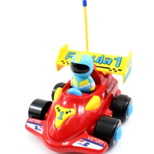 PowerTRC RC Remote Control Formula Racing Car with Racing Driver Action Figure for Boys & Girls (Red)