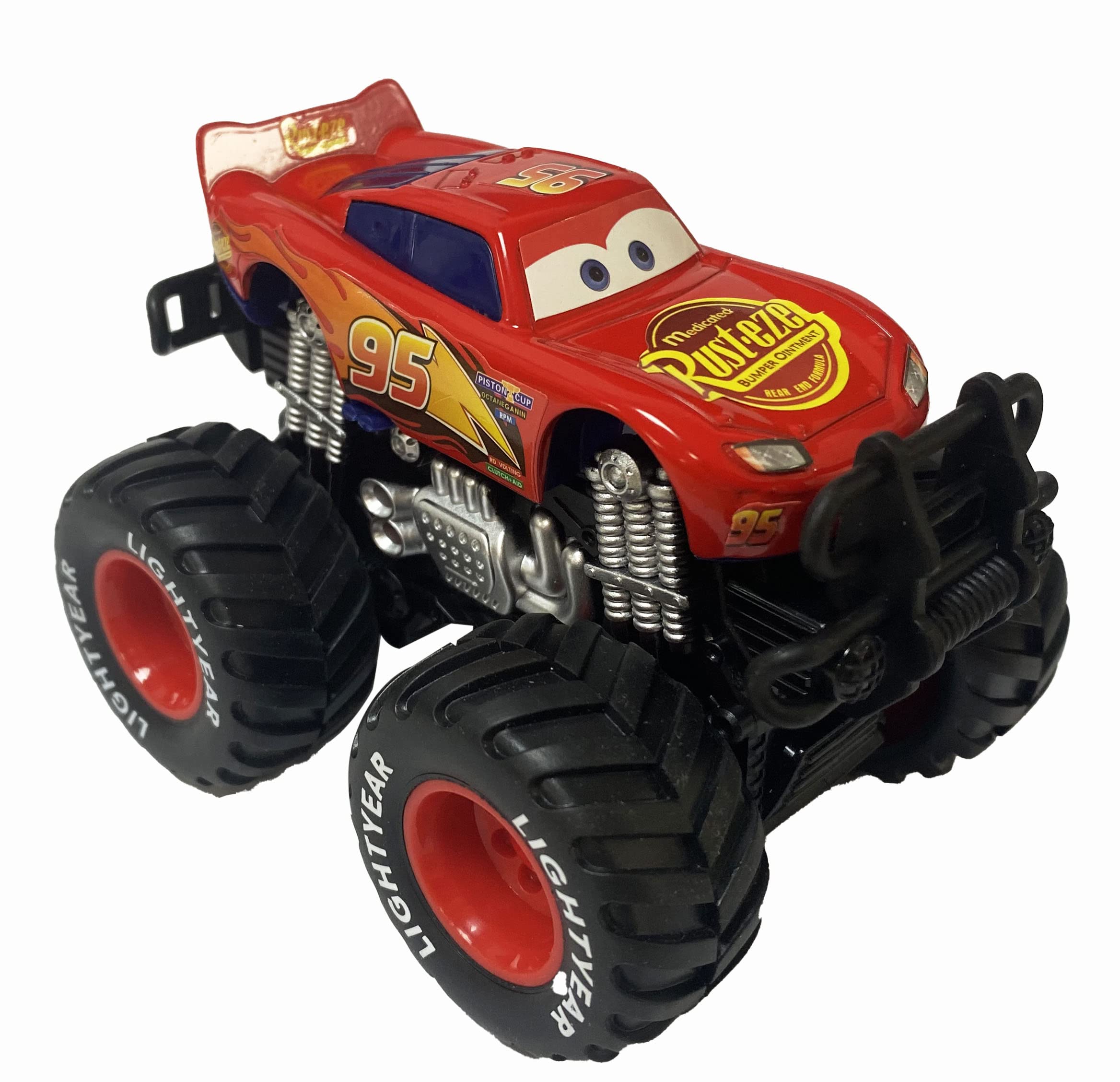 12 Styles Movie Cars 3 Black Storm Jackson McQueen Curz Mater Giant Wheels Cars 1：55 Diecast Vehicles Toys Set Children Car Toy (Lightning McQueen)