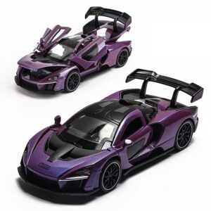 1:32 scale mclaren senna pull back toy car with lights and music - for kids