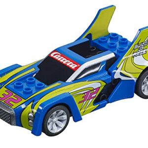 Carrera GO!!! Build 'N Race 62529 Racing Set 3.6 Electric Powered Slot Car Racing Kids Toy Blocks Race Track Set Includes 2 Hand Controllers and 2 Cars in 1:43 Scale