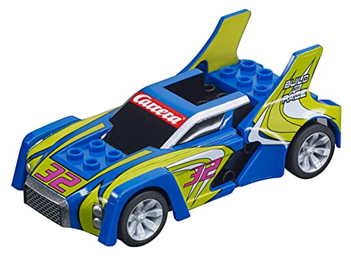 Carrera GO!!! Build 'N Race 62529 Racing Set 3.6 Electric Powered Slot Car Racing Kids Toy Blocks Race Track Set Includes 2 Hand Controllers and 2 Cars in 1:43 Scale