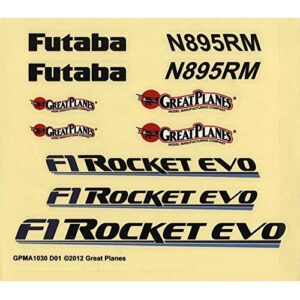 great planes decals f-1 rocket evo .46/ep arf