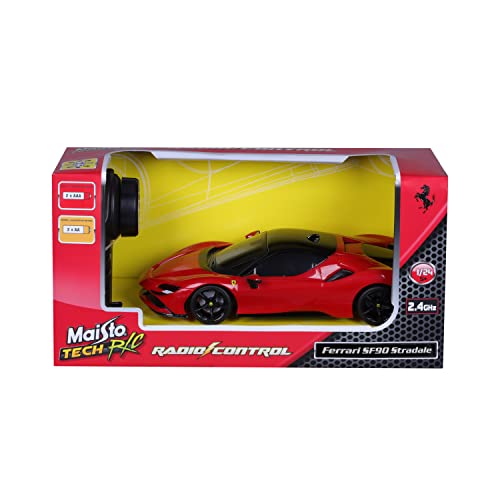 Maisto Tech R/C 1:24 Scale 2.4 GHz Ferrari SF90 Stradale, Red