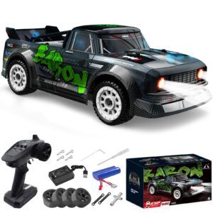 fisca 1/16 remote control high speed car, 4wd rc drifting racing cars fast 20mph truck 2.4ghz off-road 4x4 buggy car speed & steering control vehicle toy with lights for kids and adults