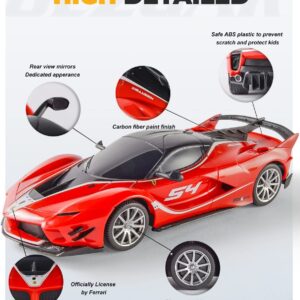 100 CLASSIC Officially Licensed RC Car Ferrari LaFerrari FXX K EVO Remote Control RC Car Series 1:24 Scale Full Function Electric Sport Racing Hobby Toy Car 79300RD